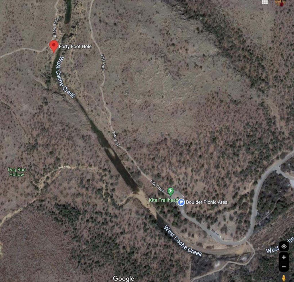 Forty Foot Hole from the Kite Trail: Hiking in the Wichita Mountains
